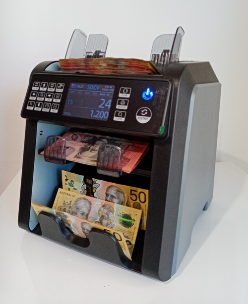 AUS2000 ELITE PRO NOTE SORTER GREY AUSCOUNT Australian Banknote and ...